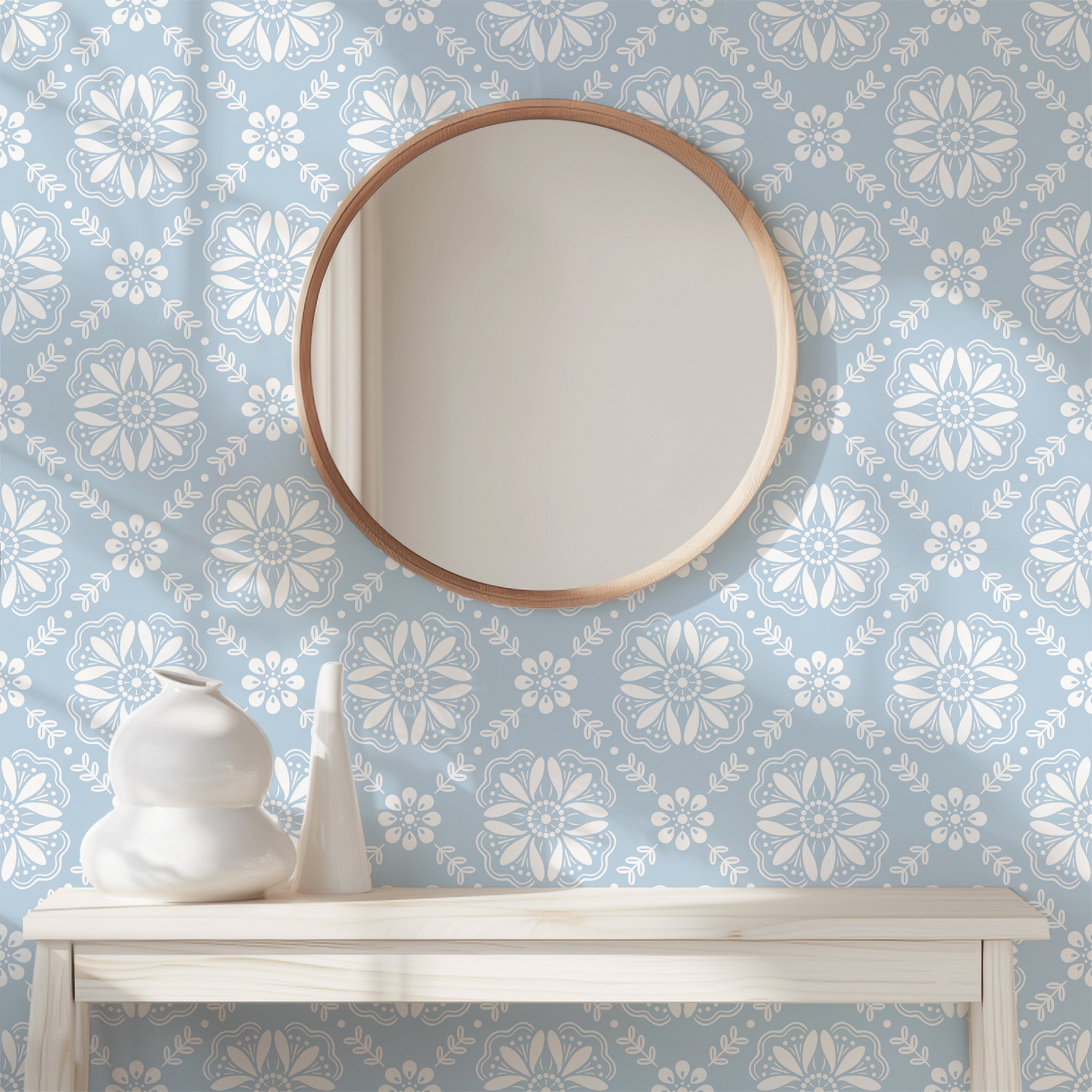 Emma Floral Tile Wallpaper – Wimzy Walls