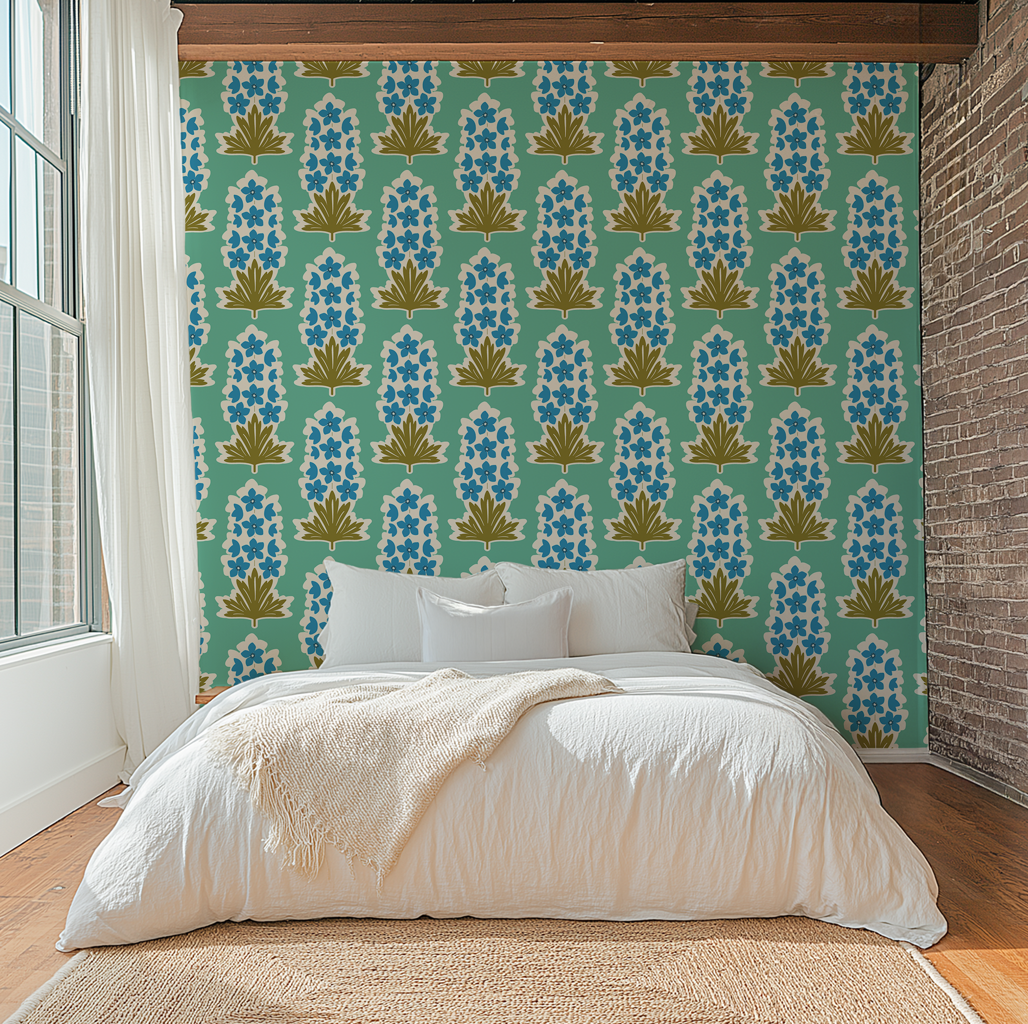 Delphinium Peel and Stick Wallpaper – Wimzy Walls