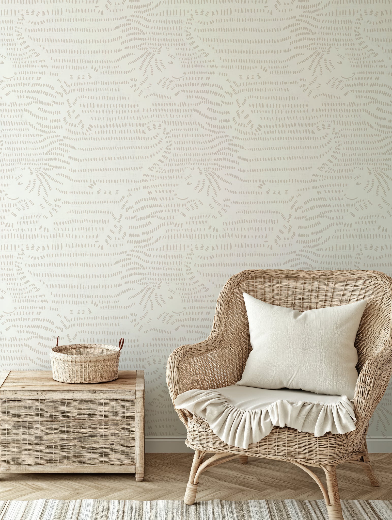 Hidden Tigers Peel and Stick Wallpaper - Animals, Line Art, Tiger ...