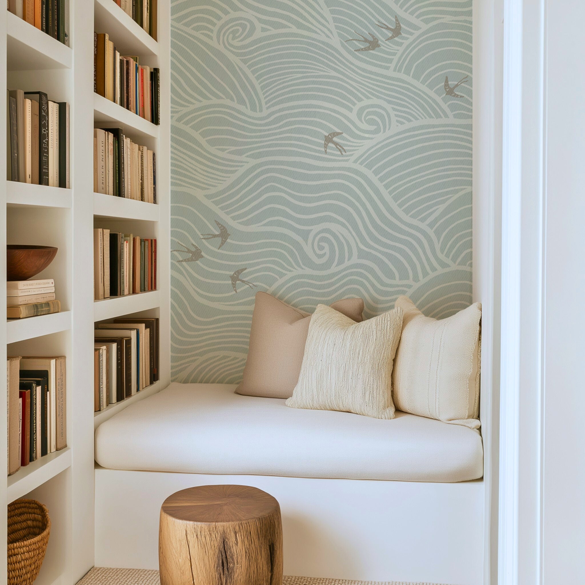 Zen Clouds & Birds Wallpaper – Wimzy Walls