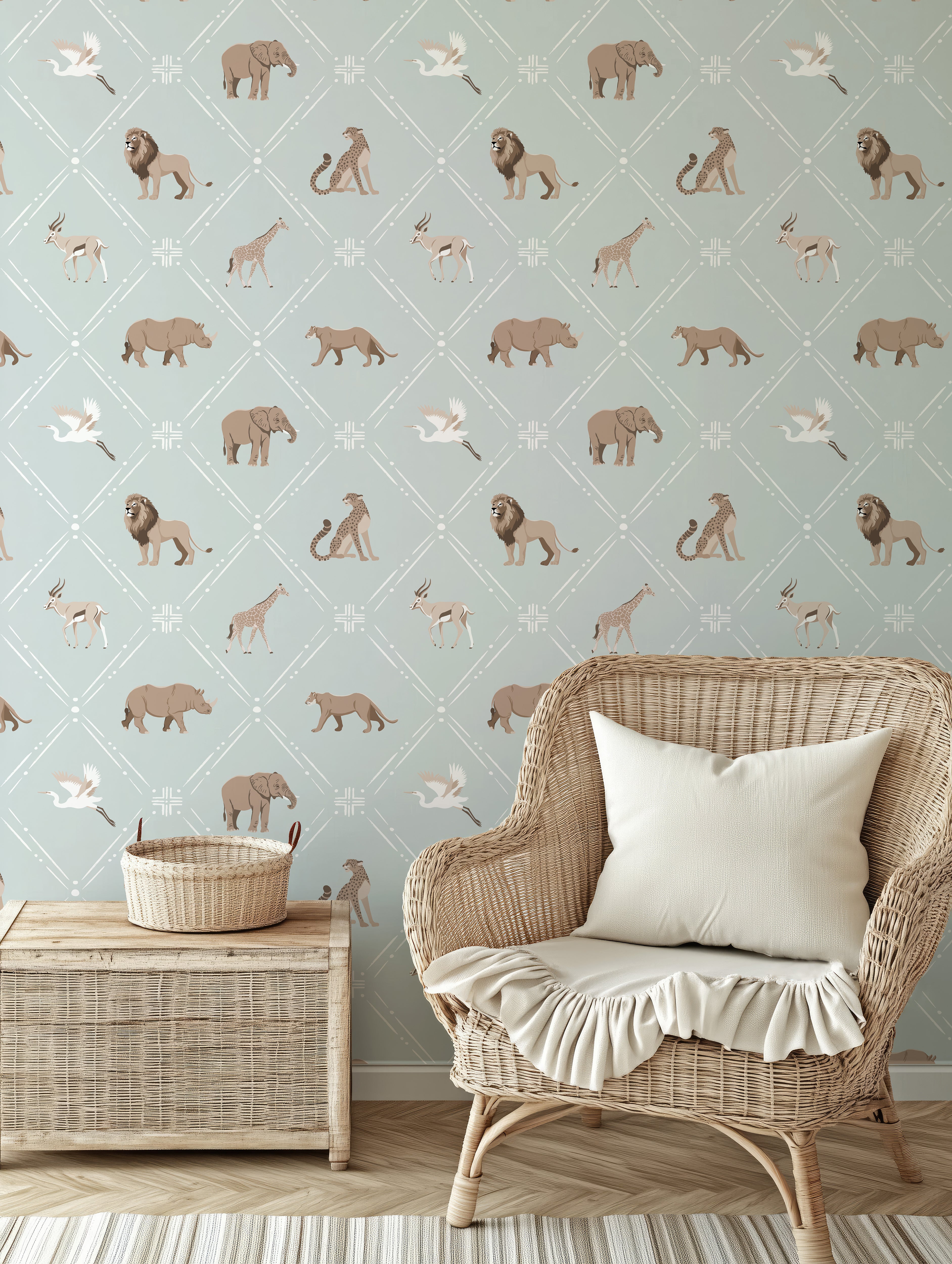 Safari Diamonds Peel and Stick Wallpaper – Wimzy Walls
